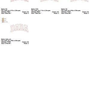 Dada Applique Design - Machine Embroidery Design File - 4 Sizes - Etsy