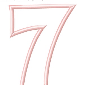 Number 7 Applique - 10 Sizes - Machine Embroidery Design File - Etsy