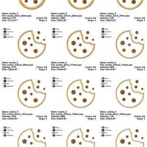 Cookie Applique Design - 13 Sizes - Machine Embroidery Design File - Etsy