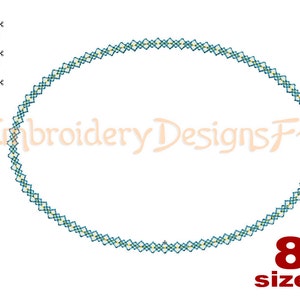 Oval Applique Design 8 Sizes Machine Embroidery Design File - Etsy