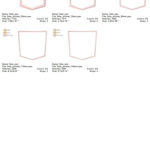 Pocket Applique Design - 5 Sizes - Machine Embroidery Design File - Etsy