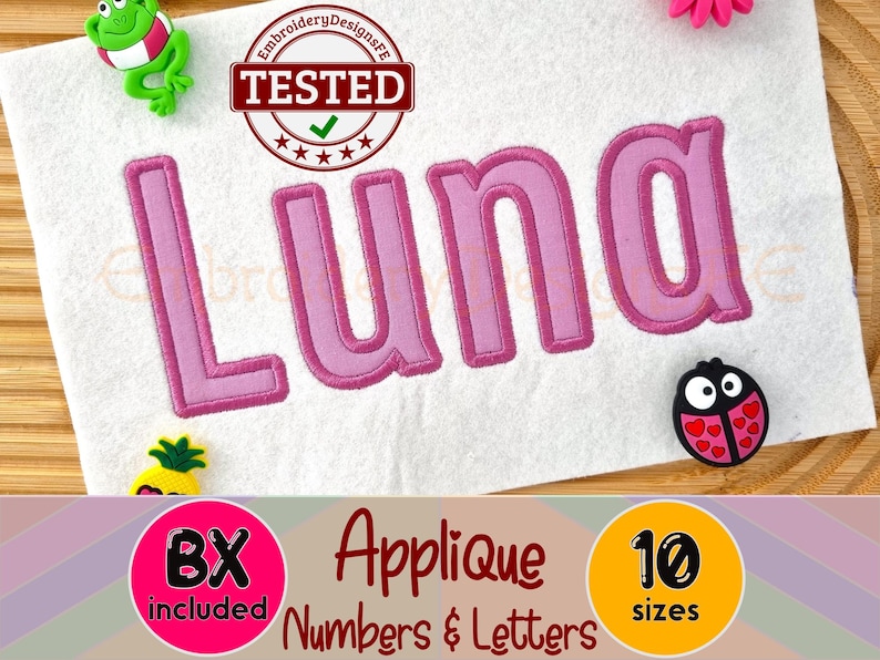 Applique Alphabet, Capital & Lowercase Letters, Embroidery Font ...