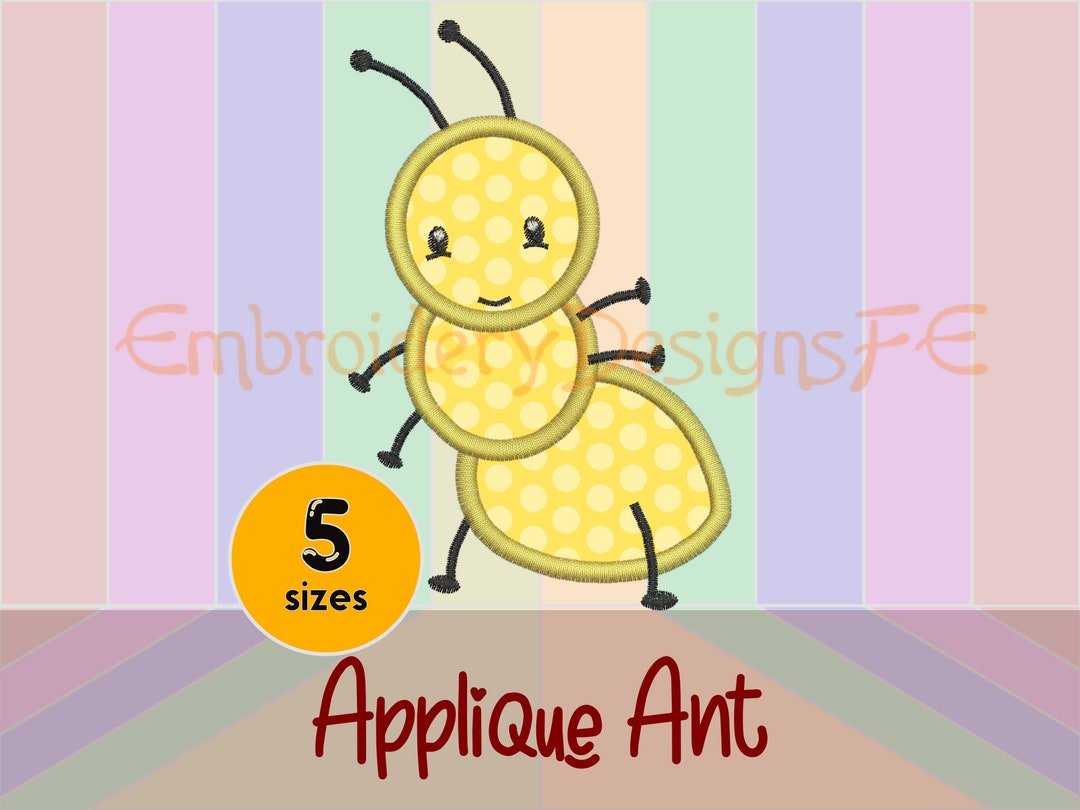 Ant Applique Design - 5 Sizes - Machine Embroidery Design File - Etsy