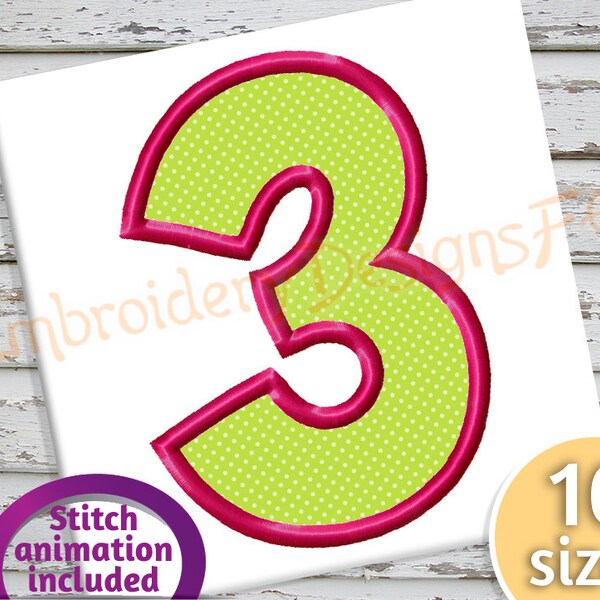 Number Applique - Etsy