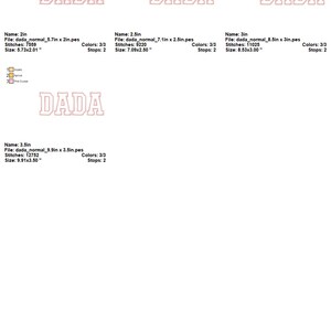 Dada Applique Design - Machine Embroidery Design File - 4 Sizes - Etsy