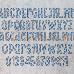 Letters & Numbers Embroidery Design - 4 Different Pattern Fill ...