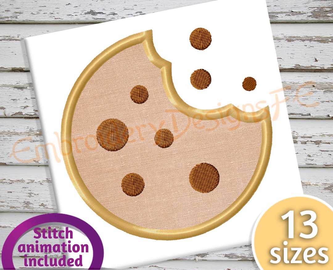 Cookie Applique Design 13 Sizes Machine Embroidery Design File - Etsy