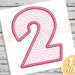 Number 2 Applique Design 10 Sizes Machine Embroidery | Etsy