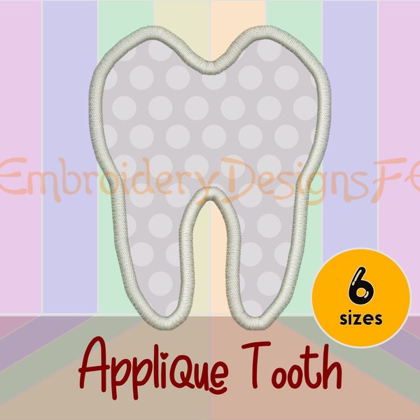 Tooth Applique - Etsy