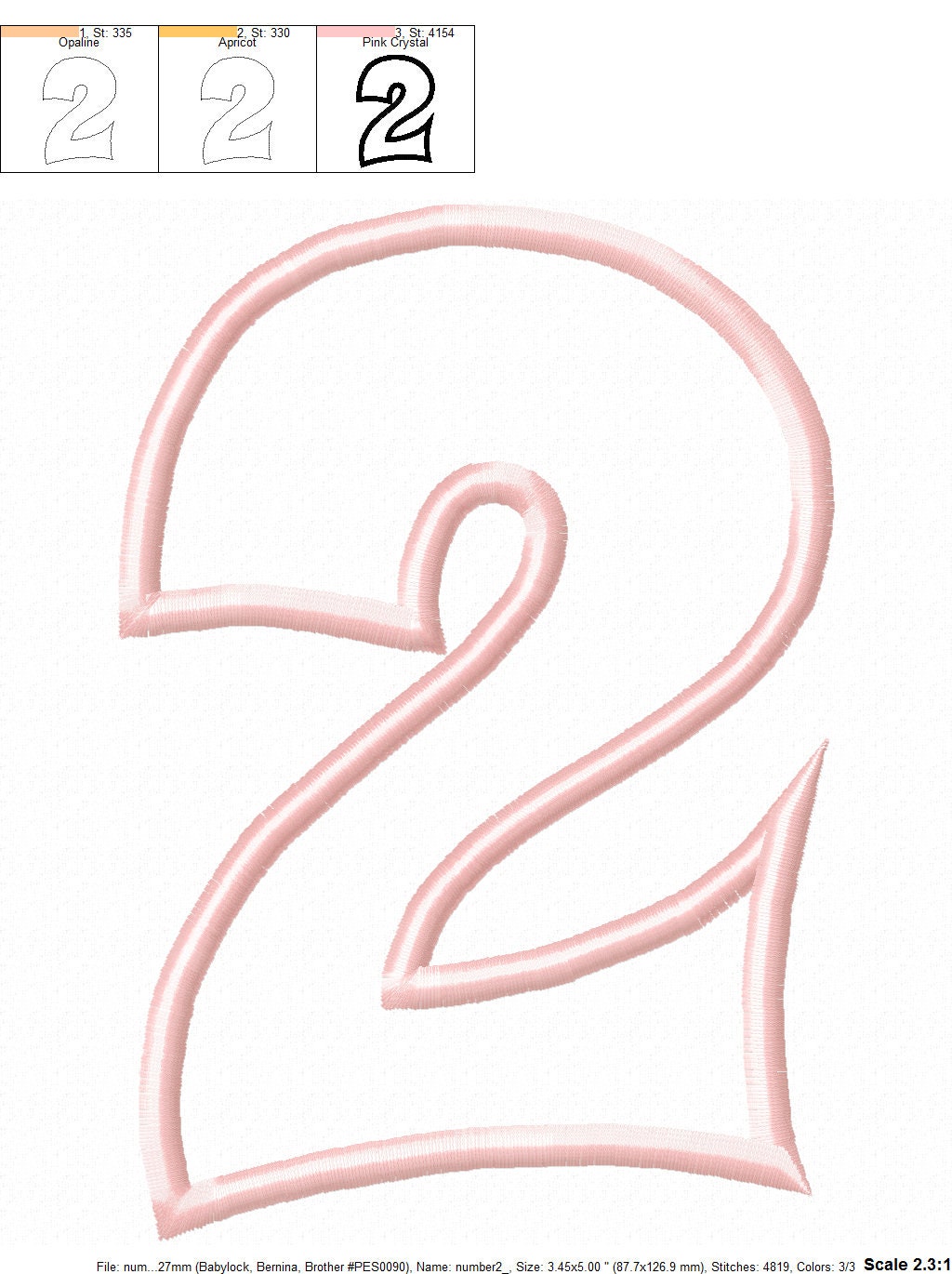 Applique Numbers Machine Embroidery Design 9 Sizes 0-9 Set | Etsy