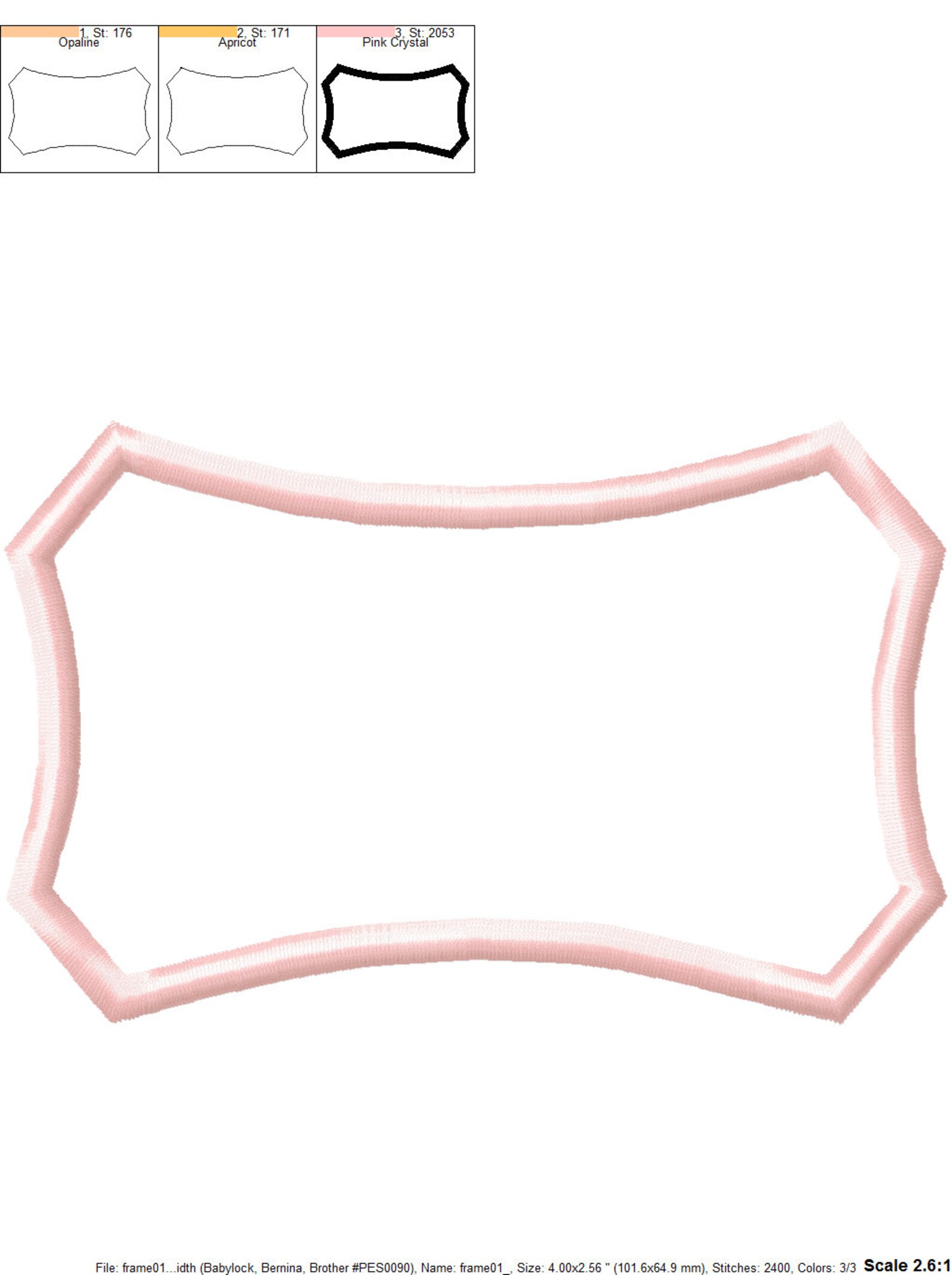 Frame Applique Design Set of 6 Frames Frame Embroidery | Etsy