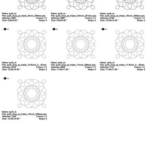 Loops Quilt Block Embroidery Design - 19 Sizes - Run & Triple Stitch ...
