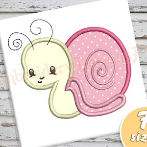 Baby Snail Applique Design 7 Sizes Machine Embroidery Design File - Etsy