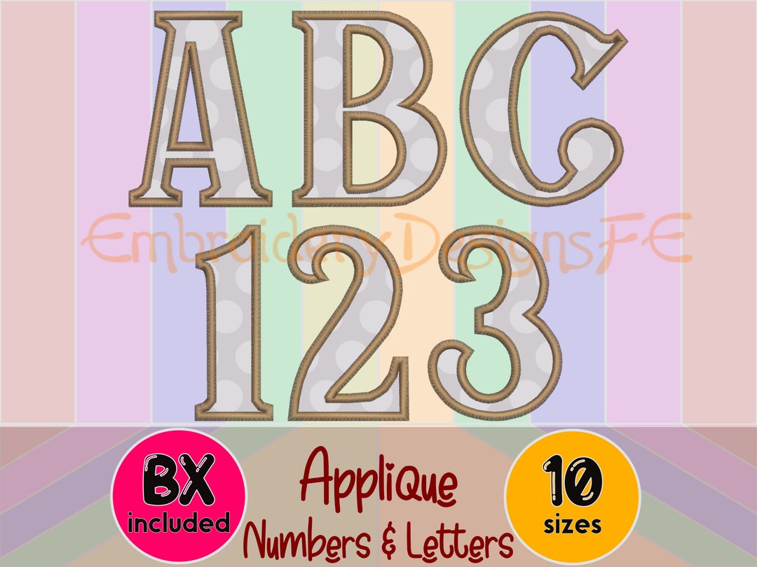 Applique Alphabet, Applique Font, Embroidery Font, Embroidery Alphabet ...