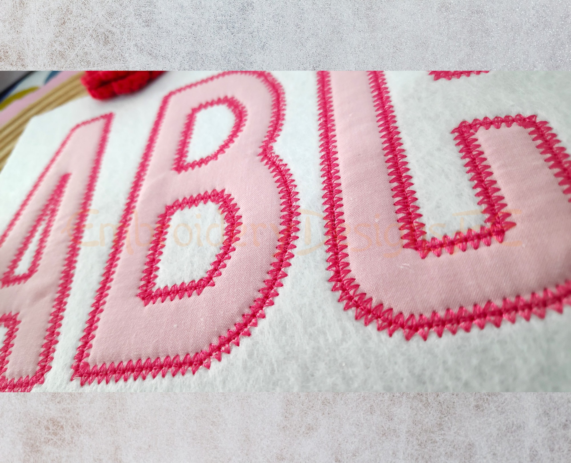 Narrow Applique Alphabet, Tall Applique Letter, Diamond Applique Font ...