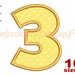 Number 3 Applique Design 10 Sizes Machine Embroidery Design File - Etsy
