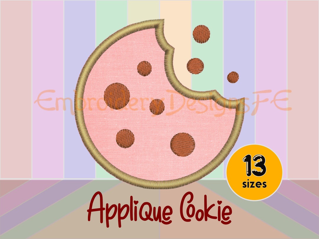 Cookie Applique Design - 13 Sizes - Machine Embroidery Design File - Etsy