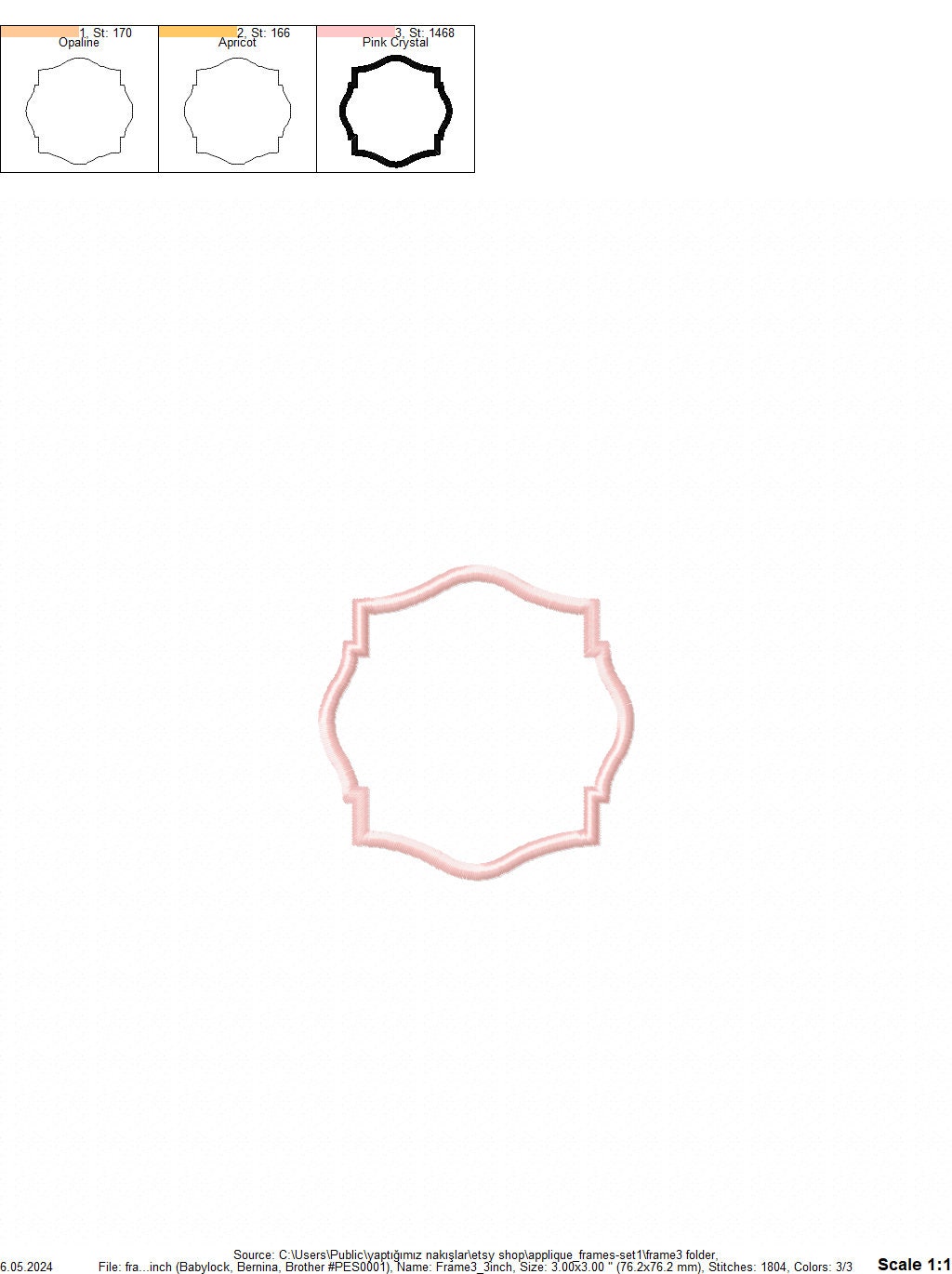 Frame Applique Design - Set of 15 Frames - Machine Embroidery Design ...