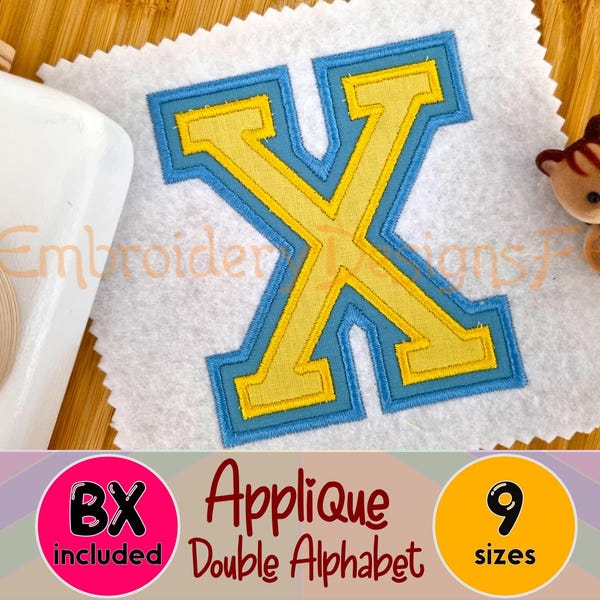 Alphabet Applique Embroidery Design - Etsy