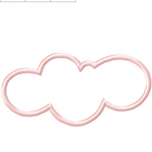 Cloud Applique Designs - 3 Seperate Cloud Applique - Machine Embroidery ...