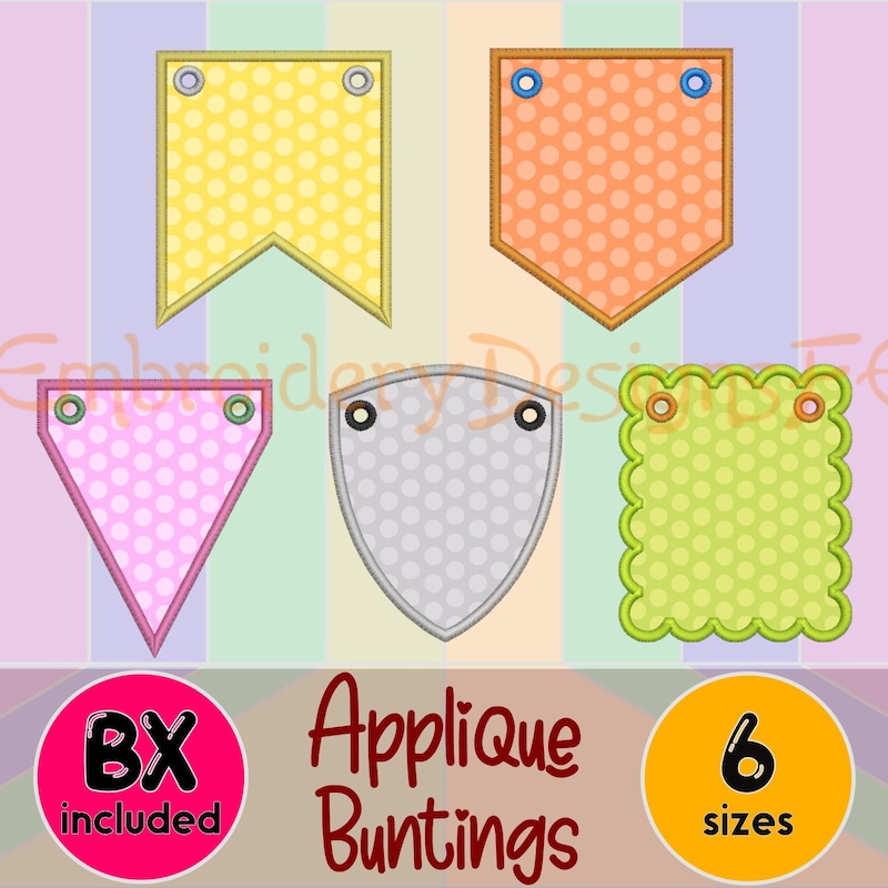 Bunting Pattern Triangles - Etsy