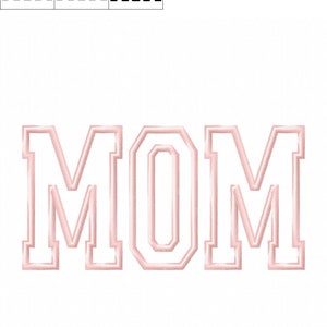 Mom Applique Design - Machine Embroidery Design File - 7 Sizes - Etsy