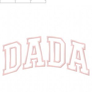 Dada Applique Design - Machine Embroidery Design File - 4 Sizes - Etsy