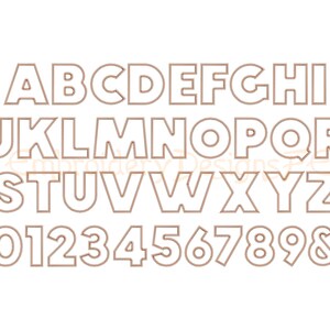 Zigzag Edge Bold Applique Alphabet, Thick Applique Font, Embroidery ...
