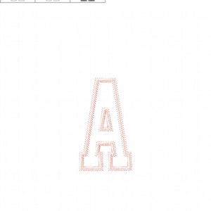 Narrow Sport Alphabet Applique Design With Zigzag Outline - Machine ...