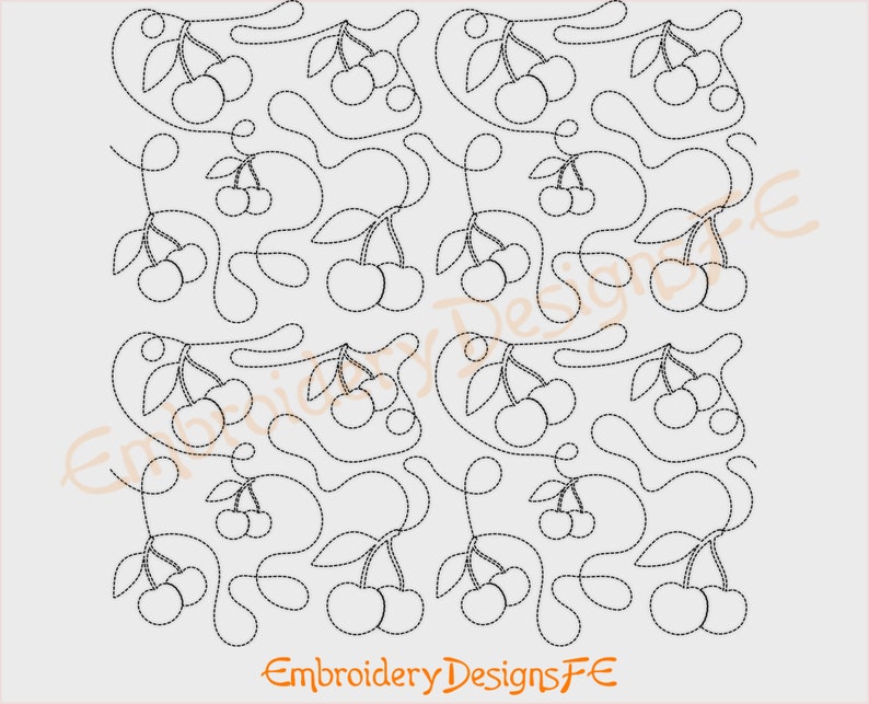 Cherry Quilt Block Embroidery Design | 21 Sizes | Run & Triple Stitch ...