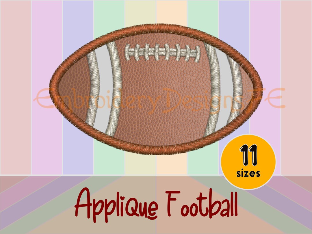 Football Applique Design - 11 Sizes - Machine Embroidery Design File - Etsy