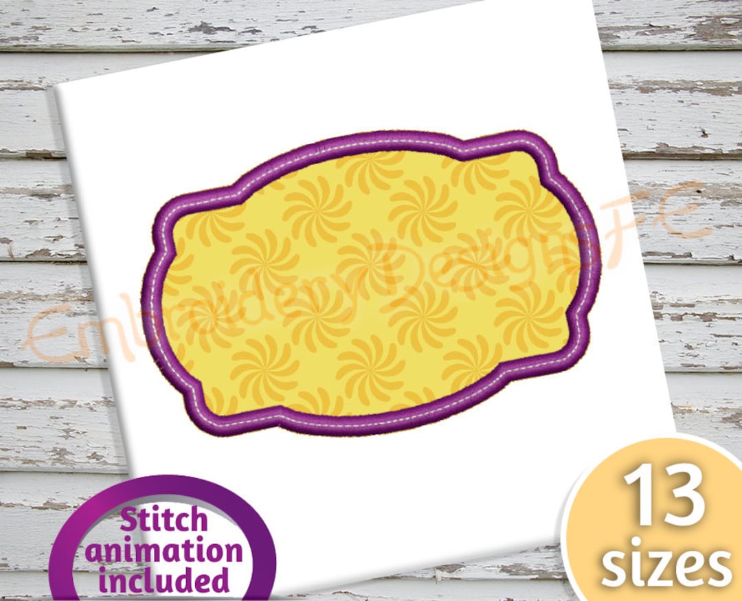 Frame Applique Designs / Machine Embroidery Design File / Shape ...