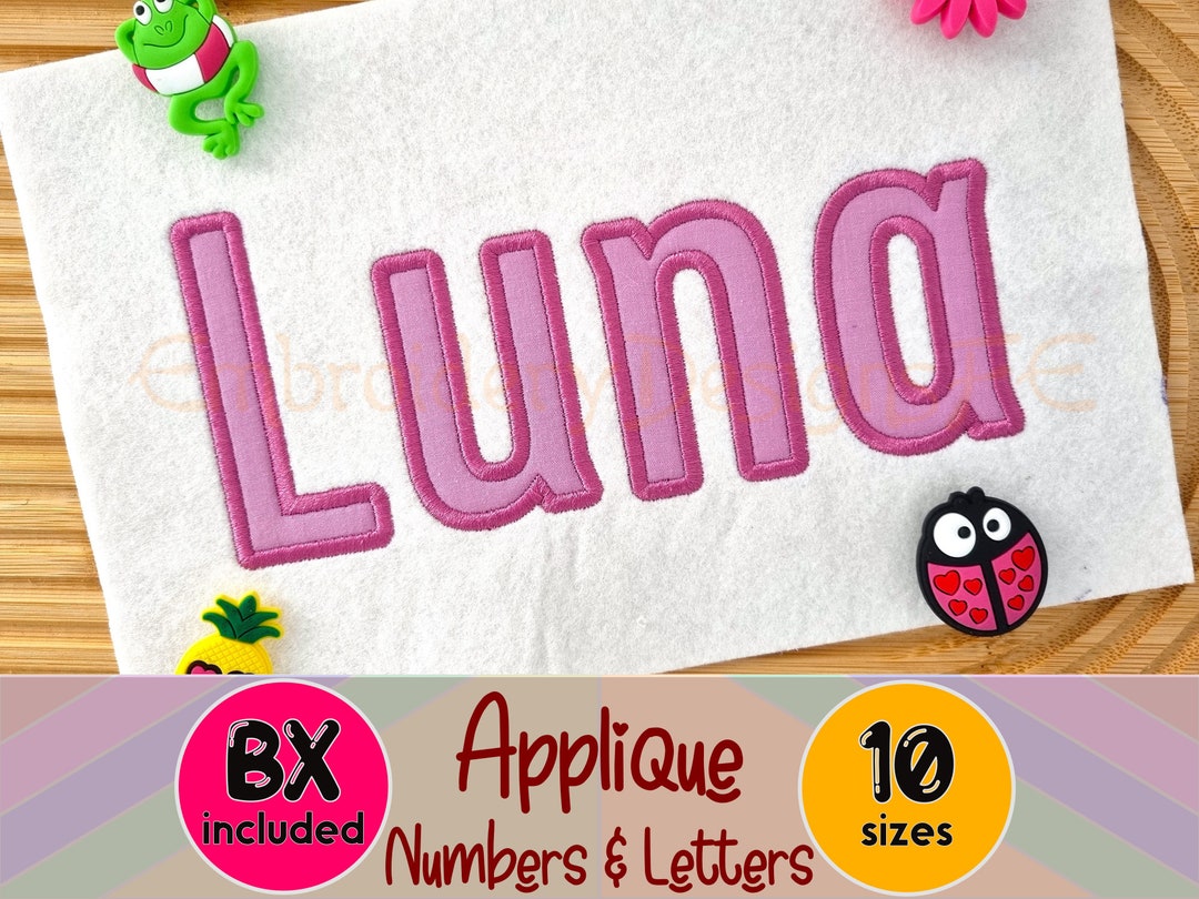 Applique Alphabet, Capital & Lowercase Alphabet, Applique Font ...