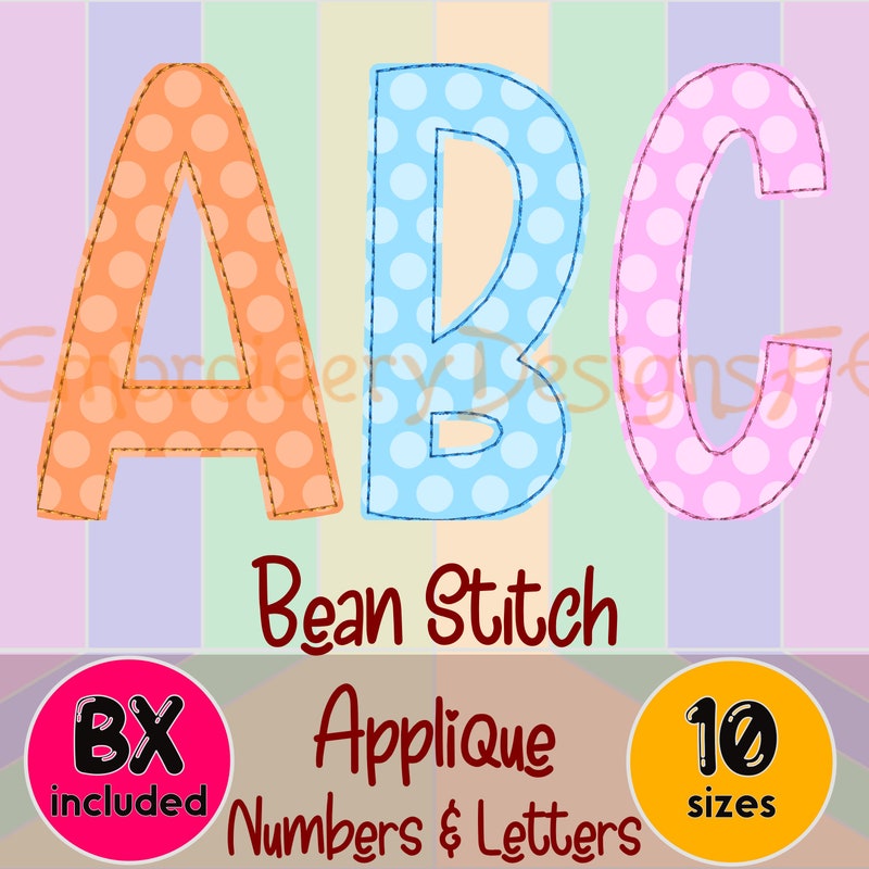 Nana Applique Letters - Etsy