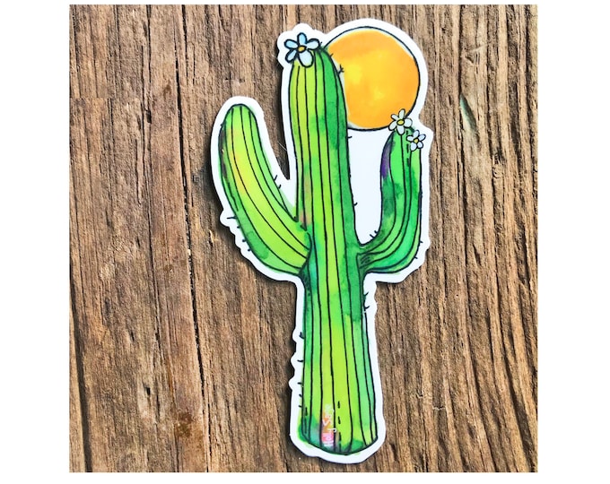 Laptop Sticker, Saguaro Sticker, Cactus Sticker, Western Sticker ...