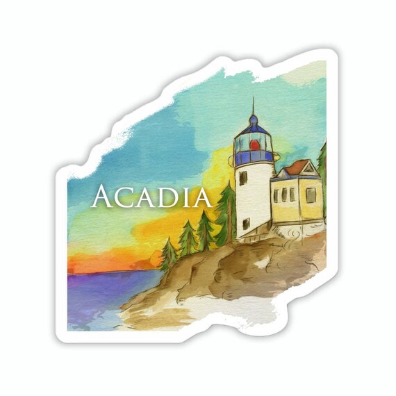 Acadia National Park Laptop Stickers Vinyl Stickers | Etsy