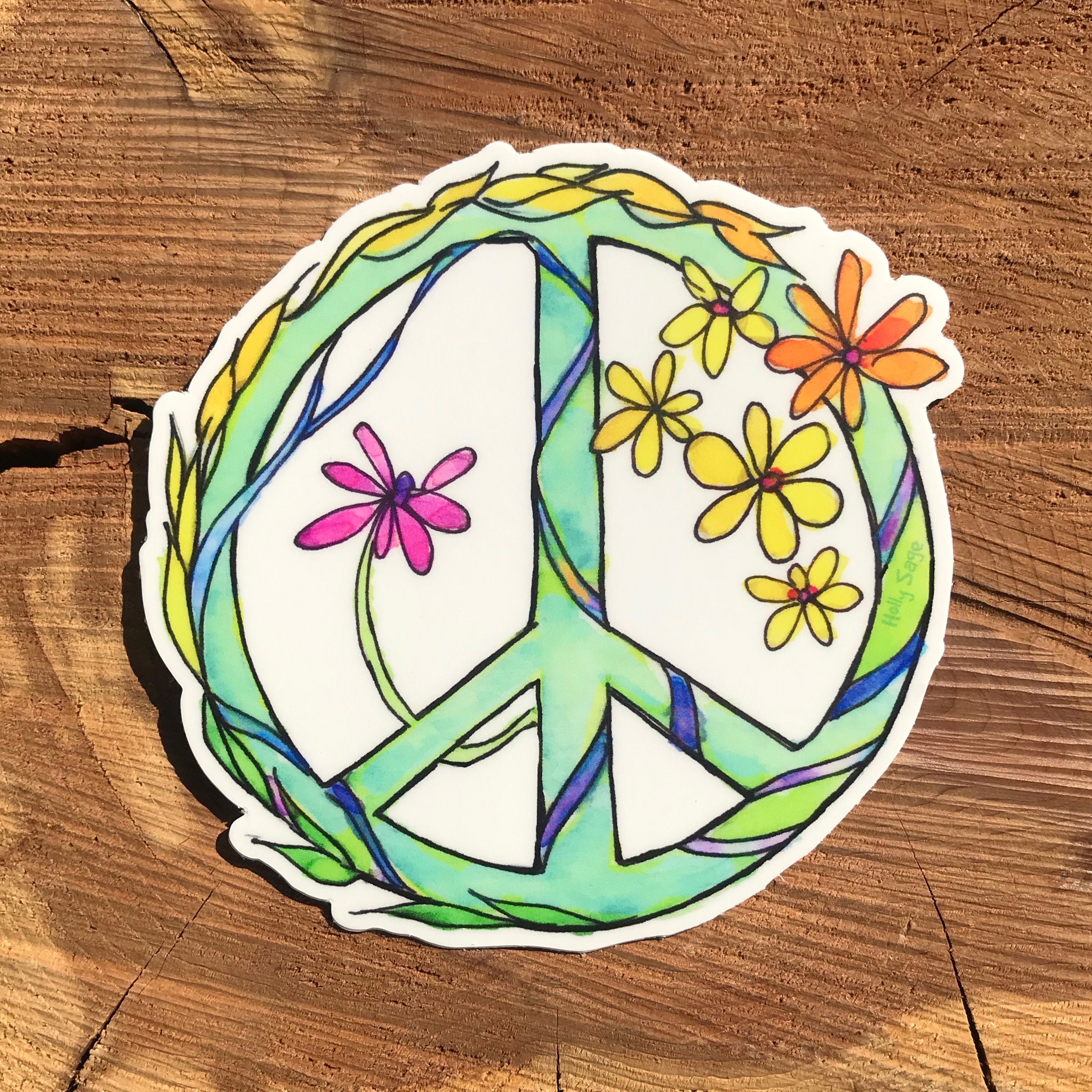 Peace Sticker Peace Decal Peace Sign Gifts Peace Sign | Etsy
