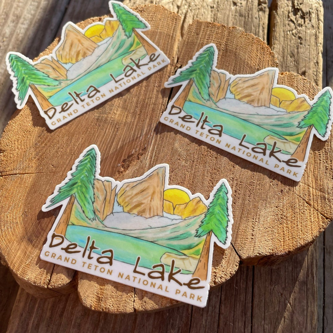 Delta Lake Sticker, Grand Teton Sticker, Hiking Sticker, Hike Decal ...