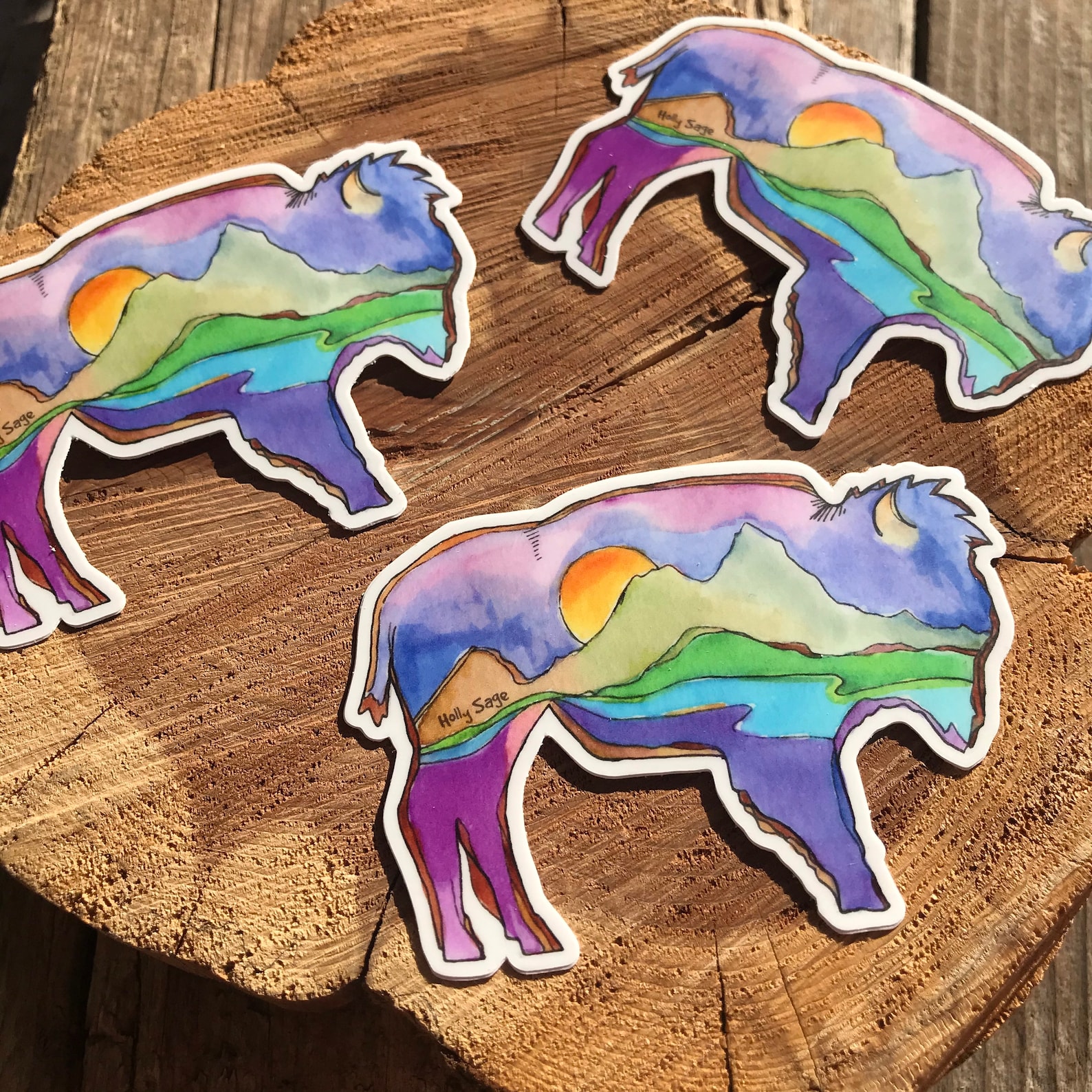 Bison Laptop Stickers Vinyl Sticker Bison Art Buffalo | Etsy