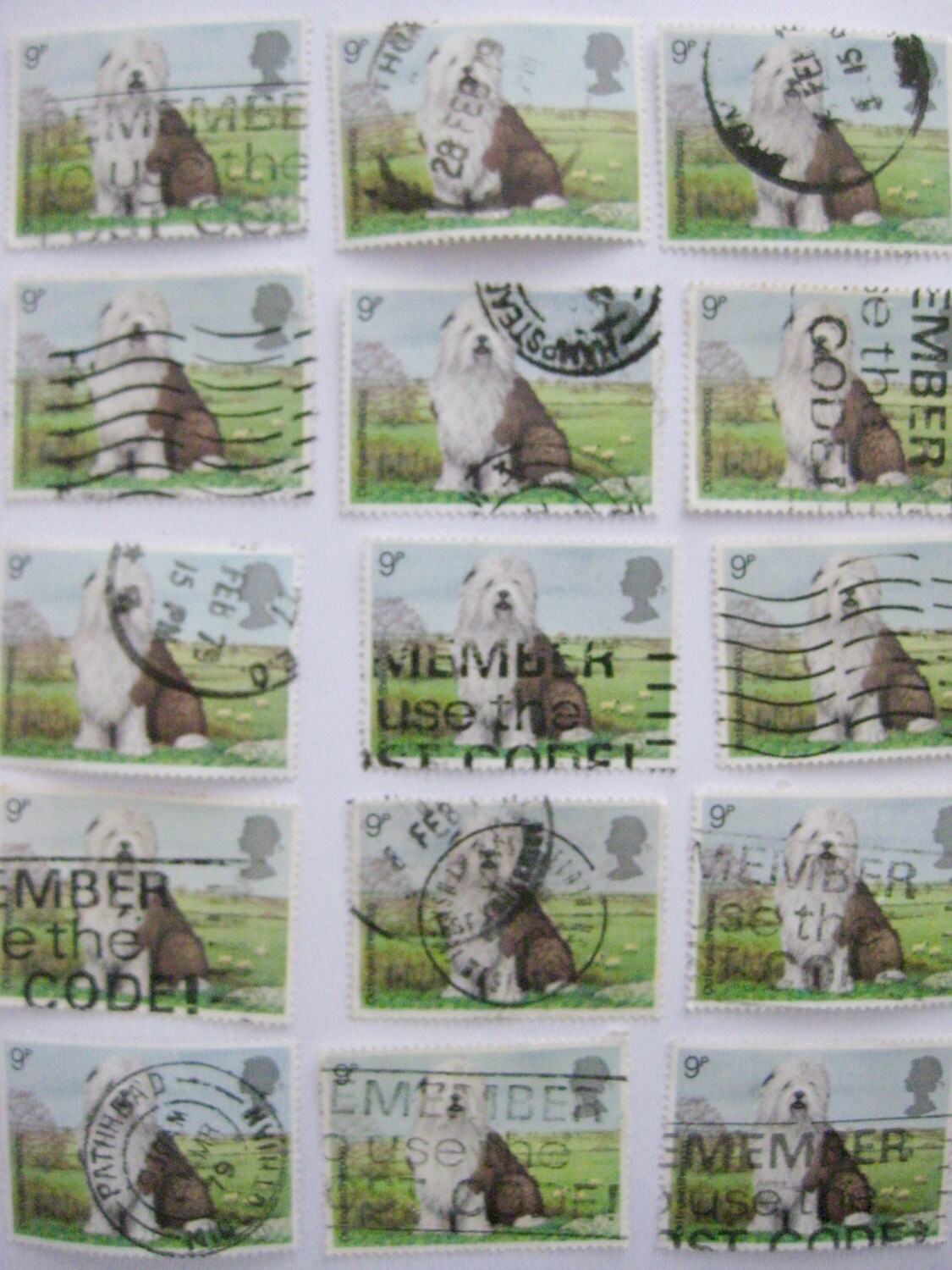Old English Sheepdog 9p Stamp