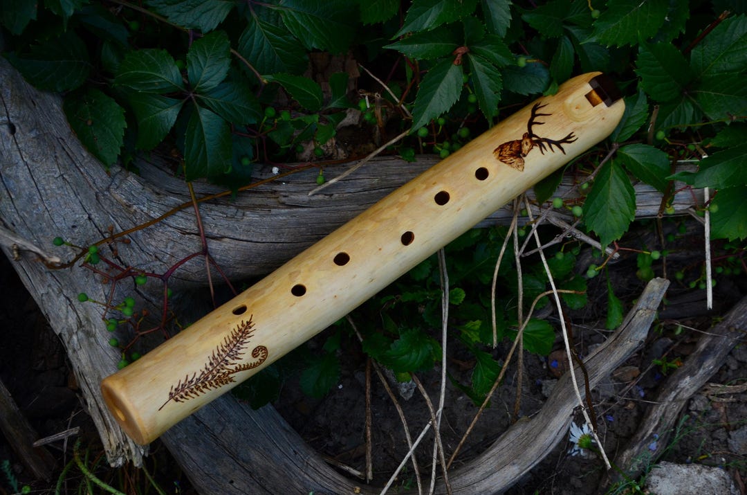 Meditative Forest Flute Made From Maple in C 432hz, Flute for ...