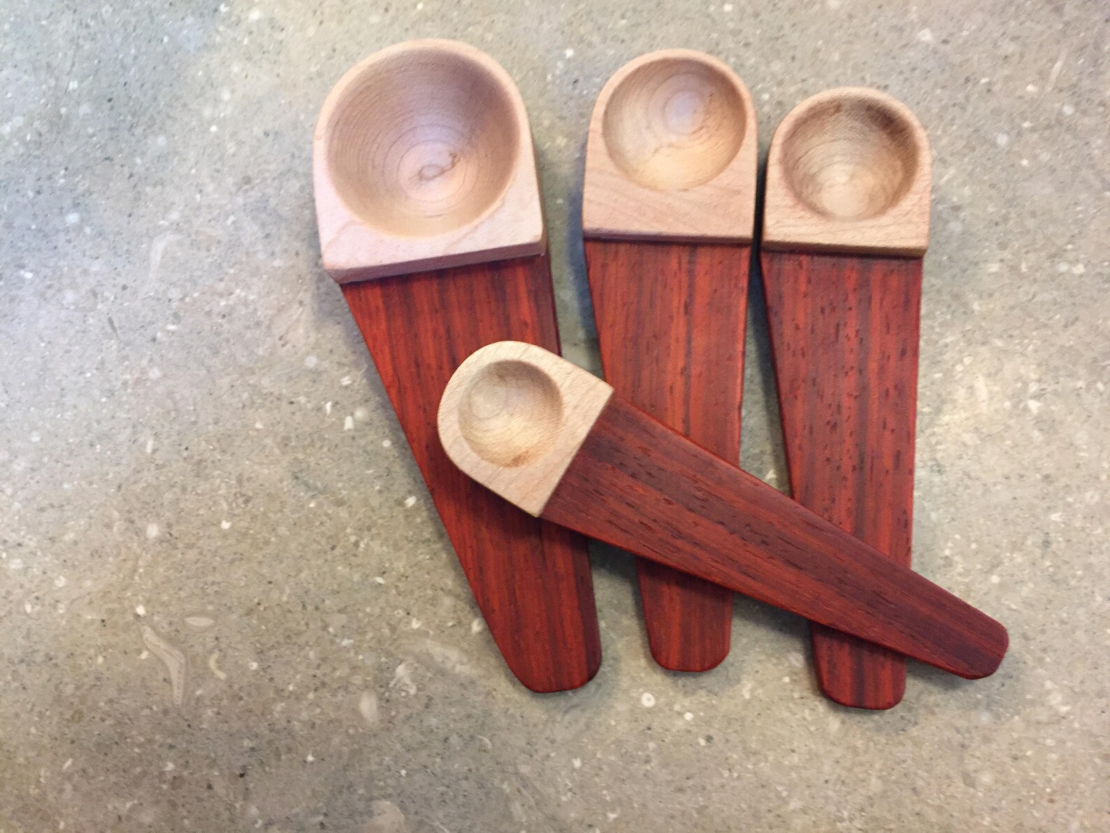 Wood Measuring Spoons and Stand - Etsy