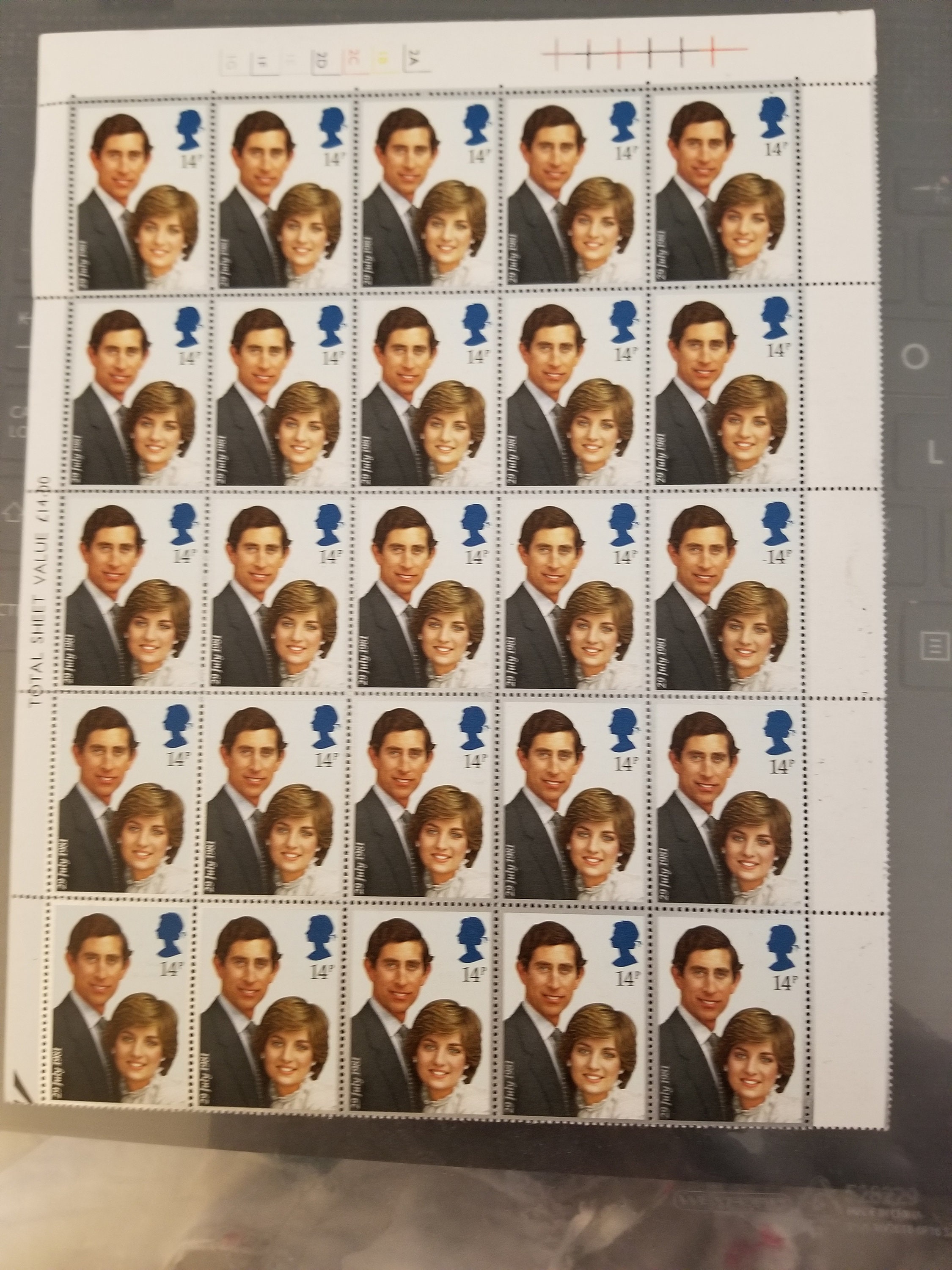 Prince Charles and Princess Diana 14 P Stamp New Unused - Etsy