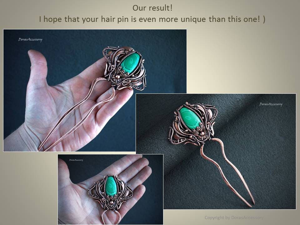 Wire Wrap Tutorial Hair Pin PDF Wire Tutorial Wire Weave | Etsy