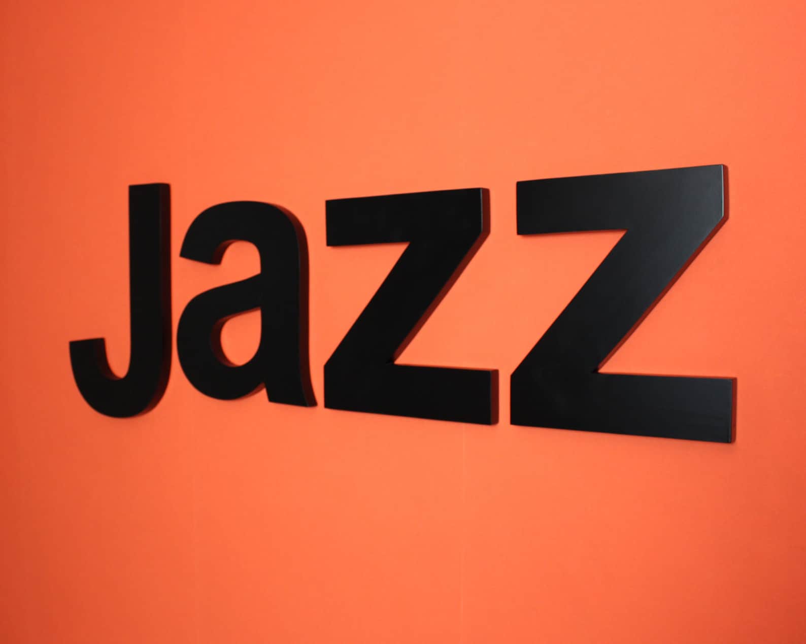 Wooden letters: Word jazz black lacquered | Etsy