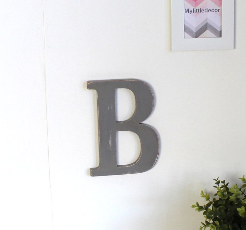 Wooden Letter B Letter Custom Letter Wedding Decoration Gray Letter ...