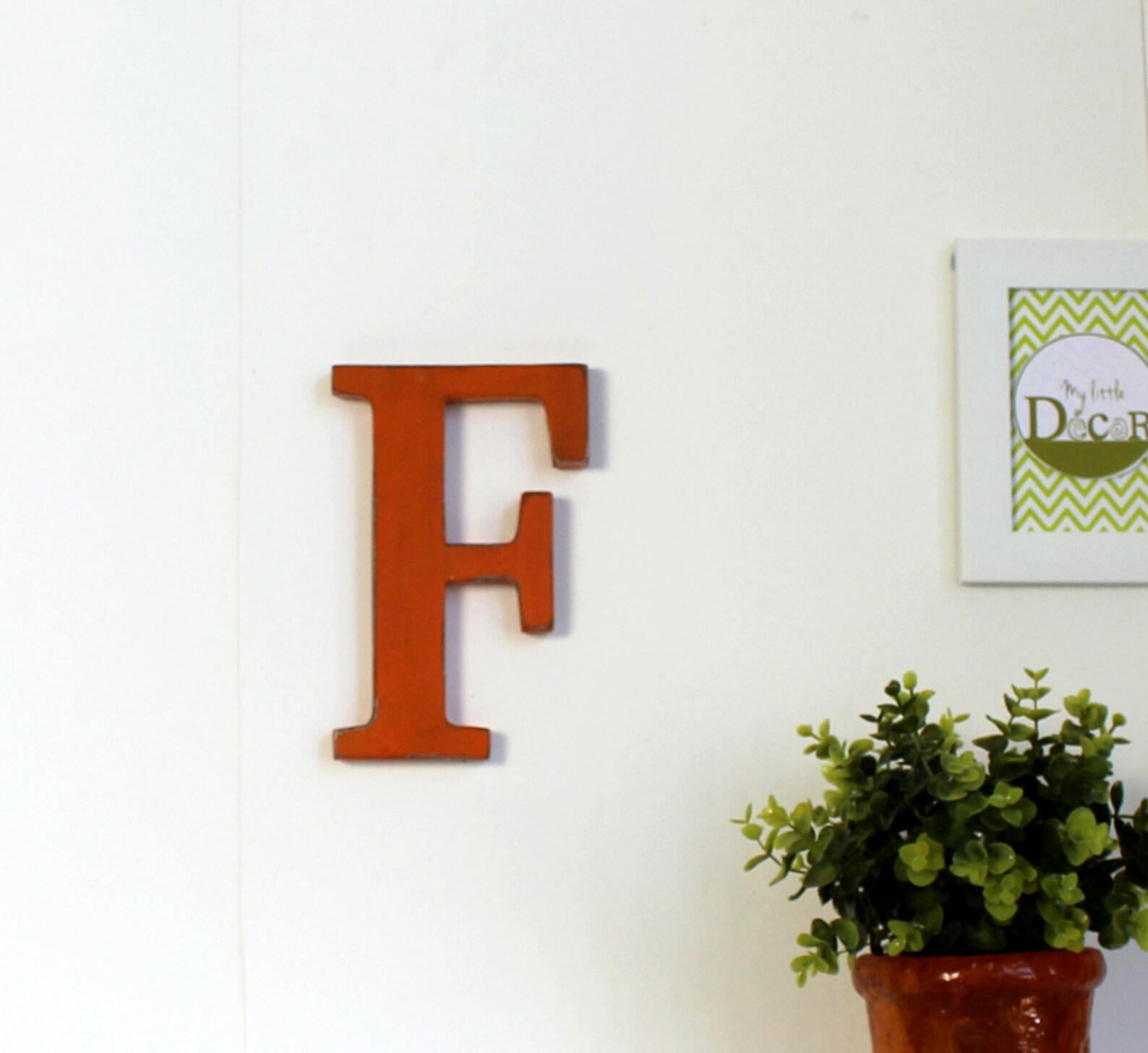 Wooden Letter F - Orange Letter - Custom Letters - Wedding Decorations ...