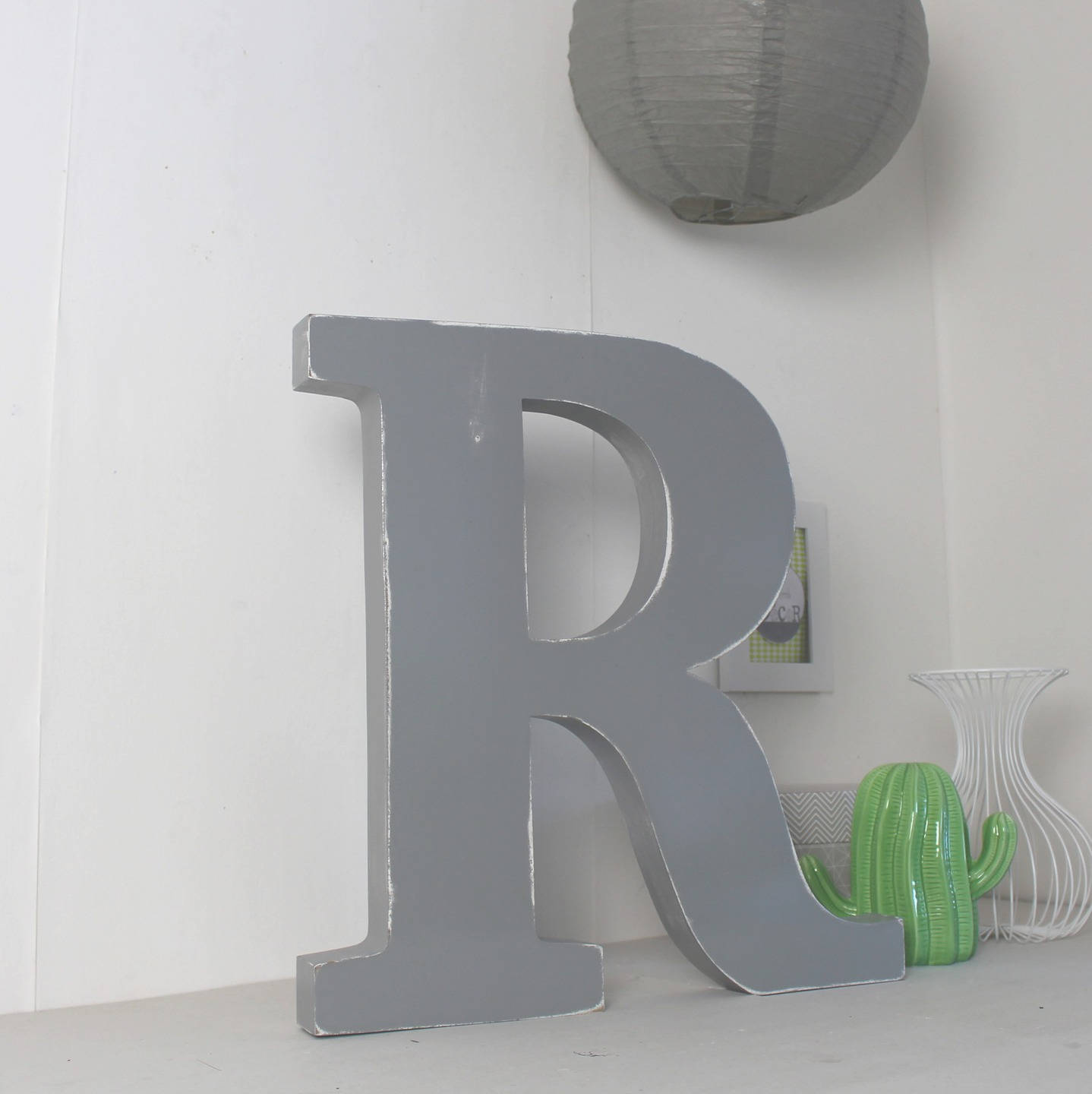 Giant Letter R for Weathered Gray Customizable Color Candy - Etsy