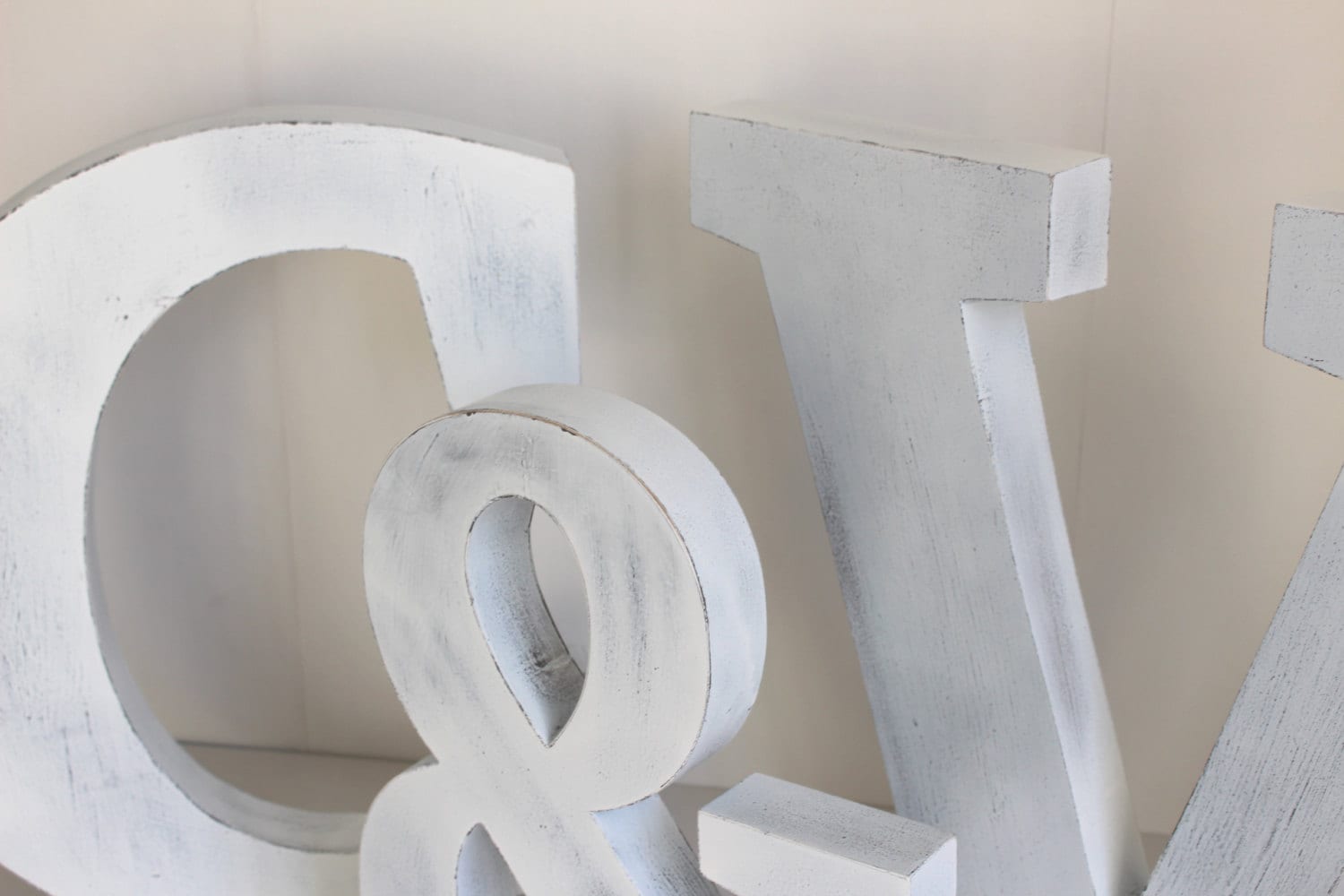 Giant Wooden Letters for Weathered White Wedding -wedding Decoration ...
