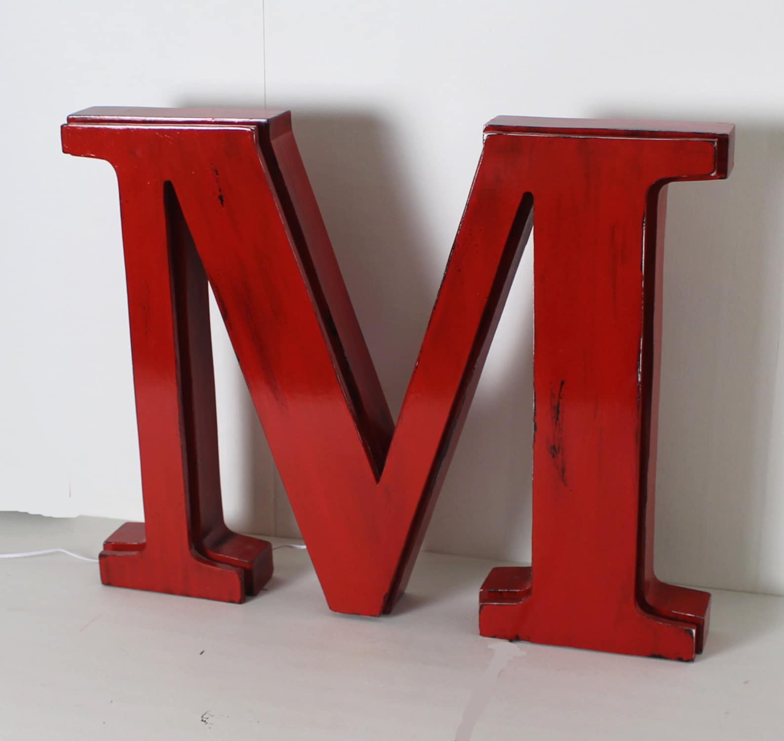 Giant Light Letter M Red Giant Sign Large Bright Letter - Etsy